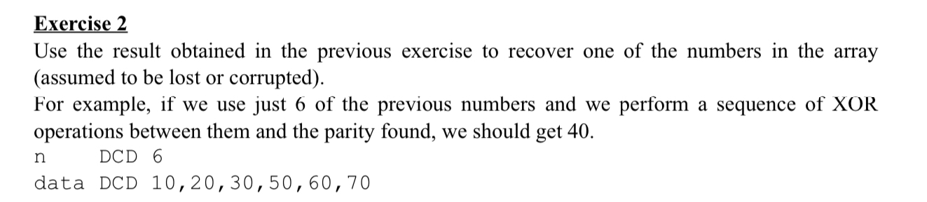 Solved Exercise 2Use the result obtained in the previous | Chegg.com