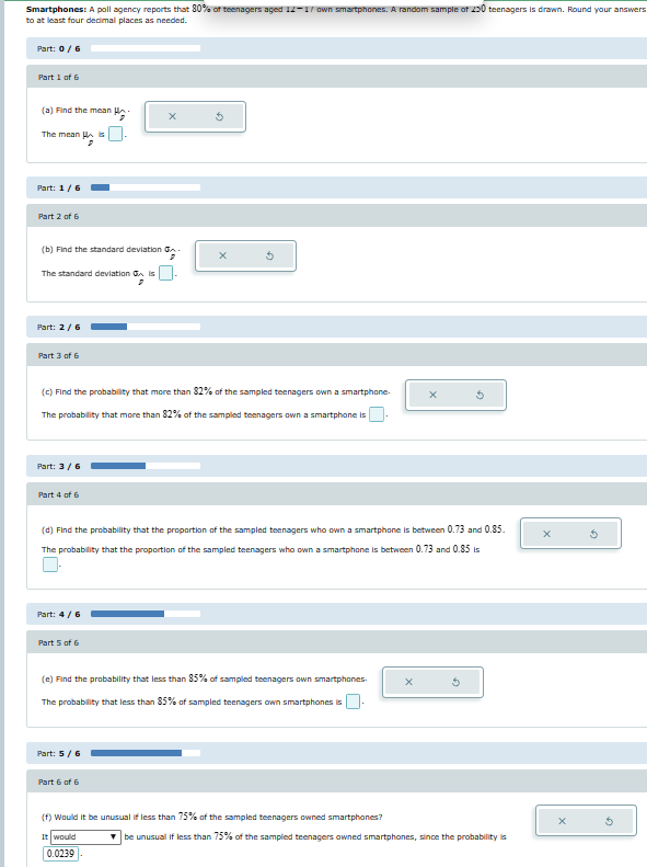 Solved Smartphones: A poll sgency reports that 80% ﻿of | Chegg.com