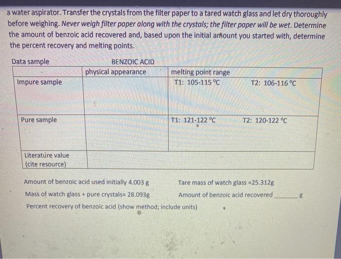 Solved RECRYSTALLIZATION-Part B Part B of the | Chegg.com