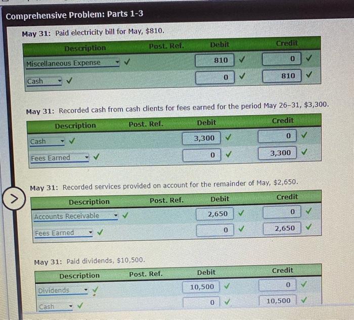 Comprehensive Problem 1 Part 2 and Part 3: The | Chegg.com