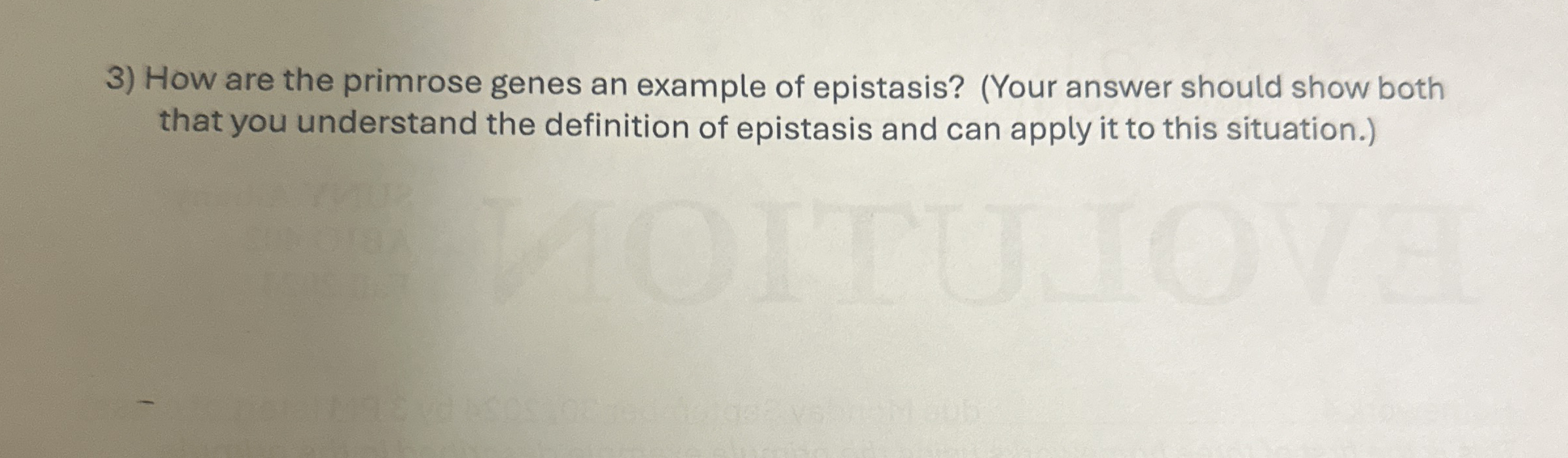Solved How are the primrose genes an example of epistasis? | Chegg.com