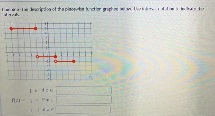 Solved Complete the description of the piecewise function | Chegg.com