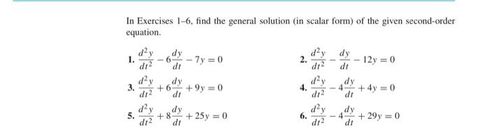 Solved Q3 and Q5 PLEASE In Exercises 1-6, find the general | Chegg.com