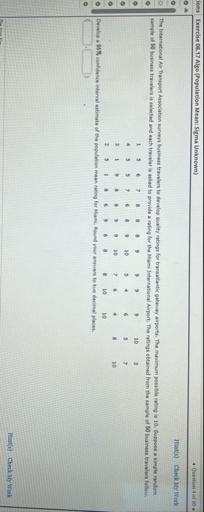 Tions Exercise 08 17 ﻿algo Population Mean Sigma