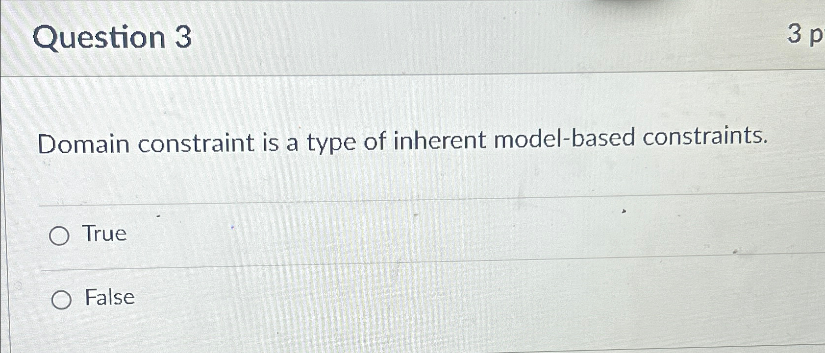 Solved Question 33pDomain constraint is a type of inherent | Chegg.com