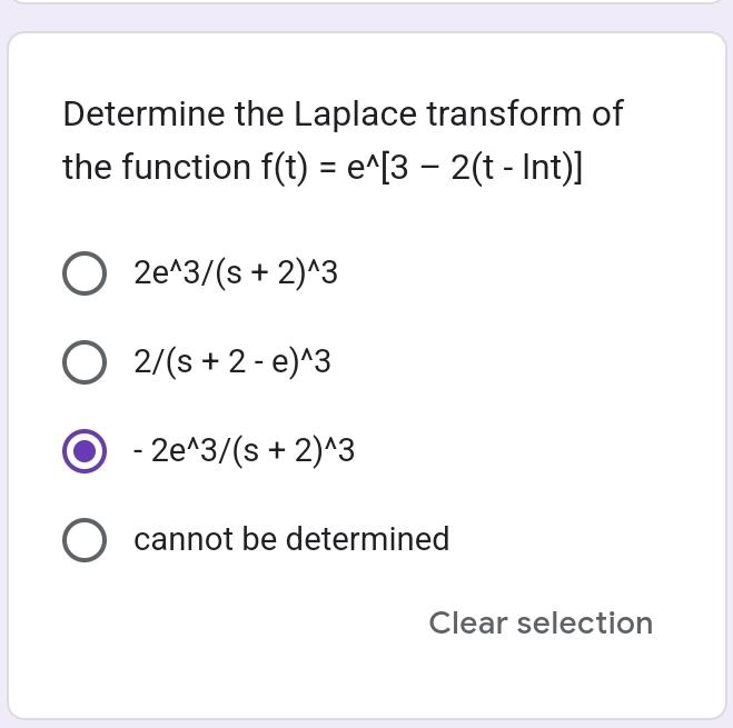 Solved Determine the Laplace transform of the function | Chegg.com