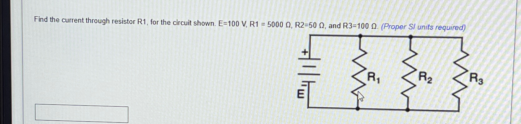 Find The Current Through Resistor R1 ﻿for The