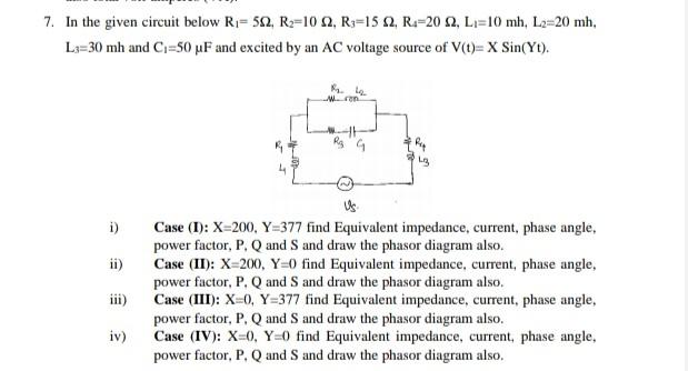 Solved 7. In the given circuit below | Chegg.com
