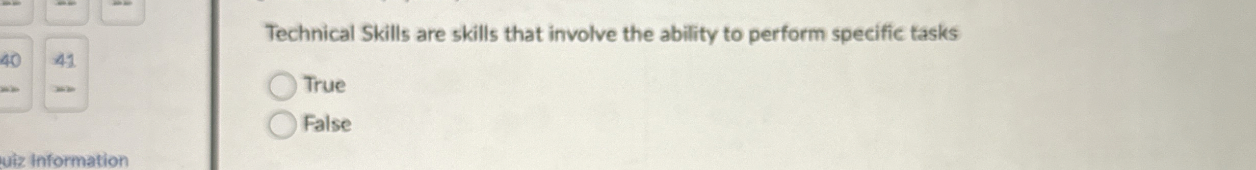 Solved Technical Skills are skills that involve the ability | Chegg.com