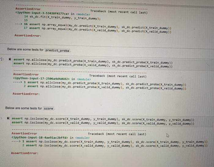 Exercise 1: implementing DummyClassifier This | Chegg.com