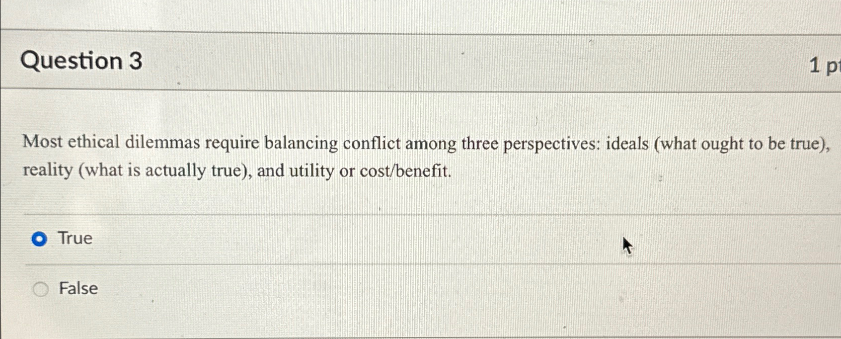 Solved Question 3Most ethical dilemmas require balancing | Chegg.com