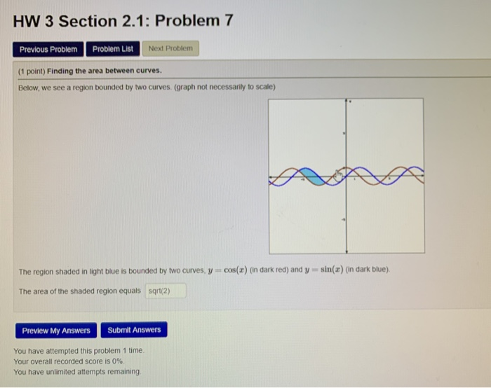 Solved HW 3 Section 2.1: Problem 7 Previous Problem Problem | Chegg.com