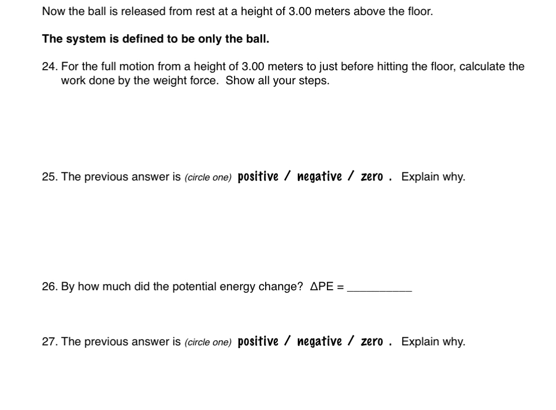 Solved Now the ball is released from rest at a height of | Chegg.com