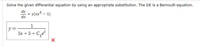 Solved Solve the given differential equation by using an | Chegg.com