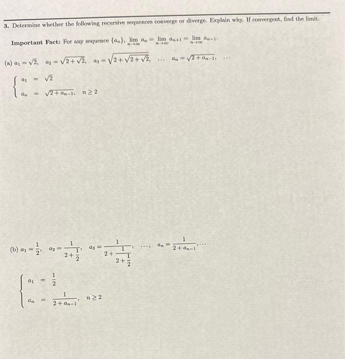 Solved 3. Determine whether the following recursive | Chegg.com