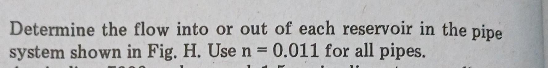 Solved Determine the flow into or out of each reservoir in | Chegg.com