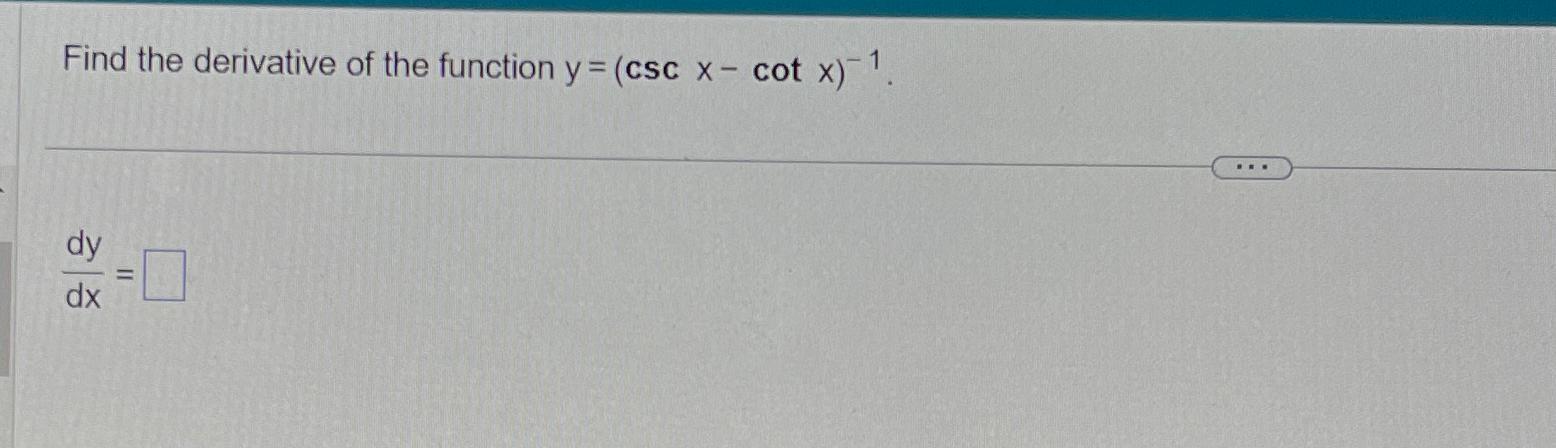 Solved Find the derivative of the function | Chegg.com