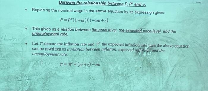 Replacing The Nominal Wage In The Above Equation By 7452