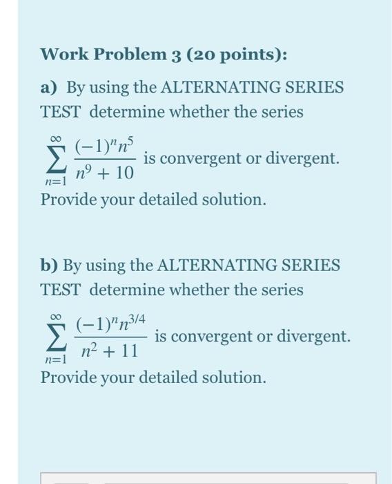 Solved Work Problem 3 (20 points): a) By using the | Chegg.com Solved Work Problem 3 (20 points): a) By using the | Chegg.com