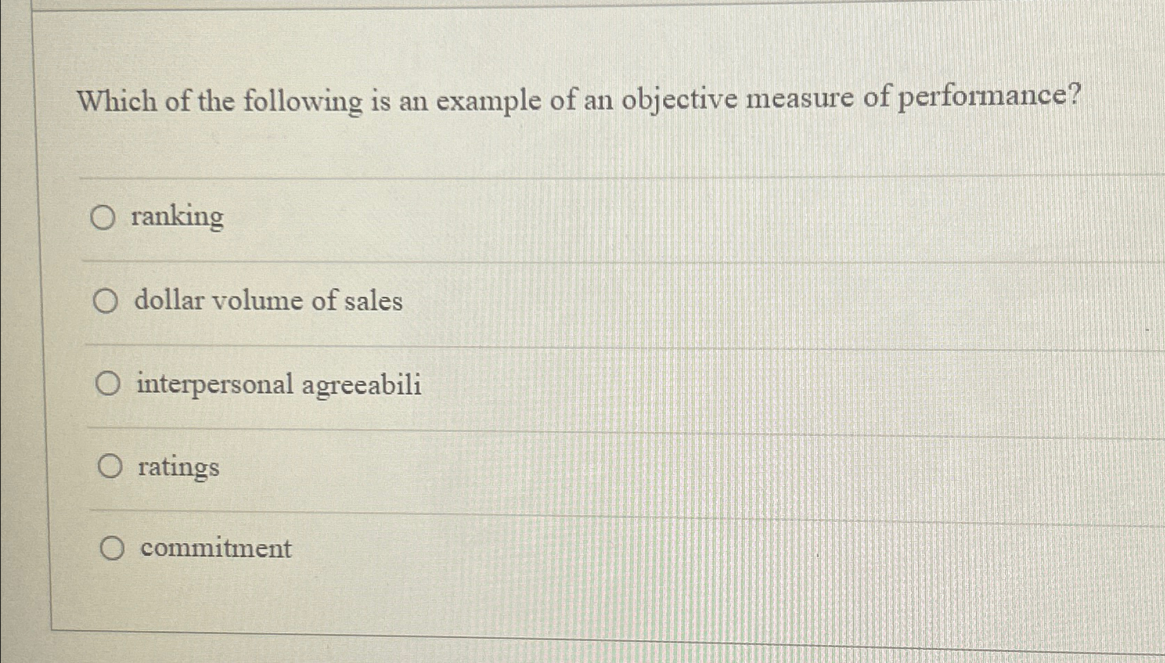 Solved Which of the following is an example of an objective | Chegg.com