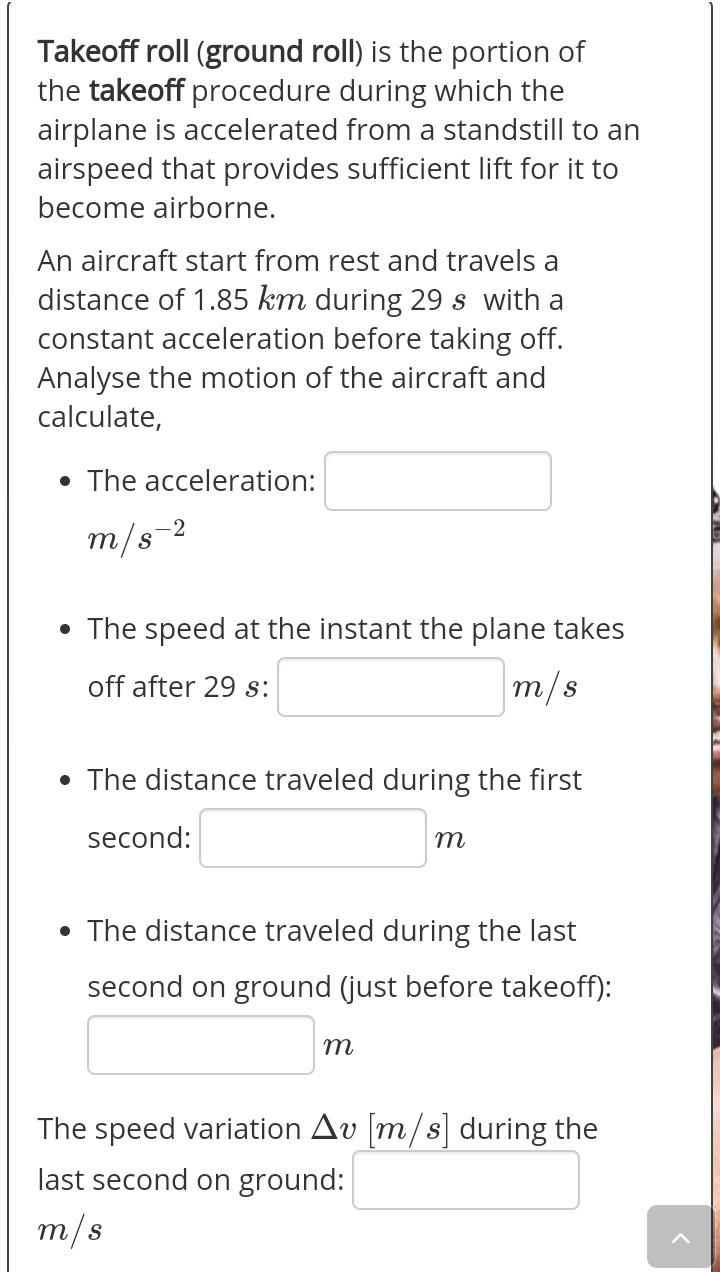 Solved Takeoff roll (ground roll) is the portion of the | Chegg.com