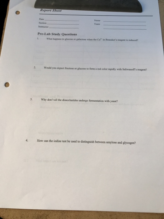 Solved Report Sheer Date Section Instructor Pre-Lab Study | Chegg.com