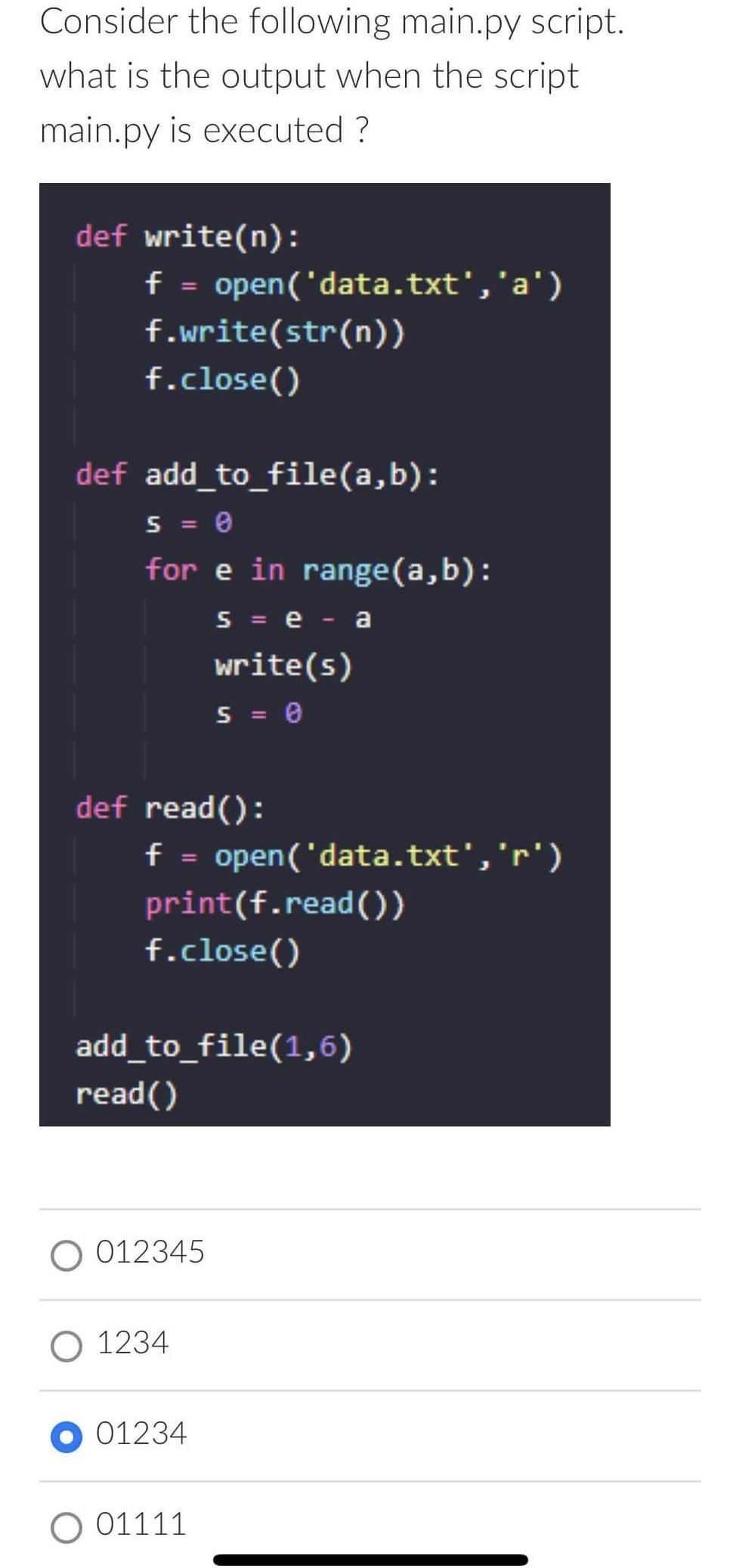 Solved Consider The Following Main.py Script.what Is The 