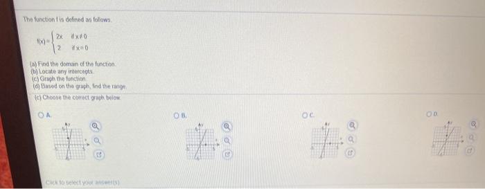 Solved The function fis defined as follows. 2x ifx+0 f(x) = | Chegg.com