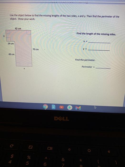 Solved Use the object below to find the missing lengths of | Chegg.com
