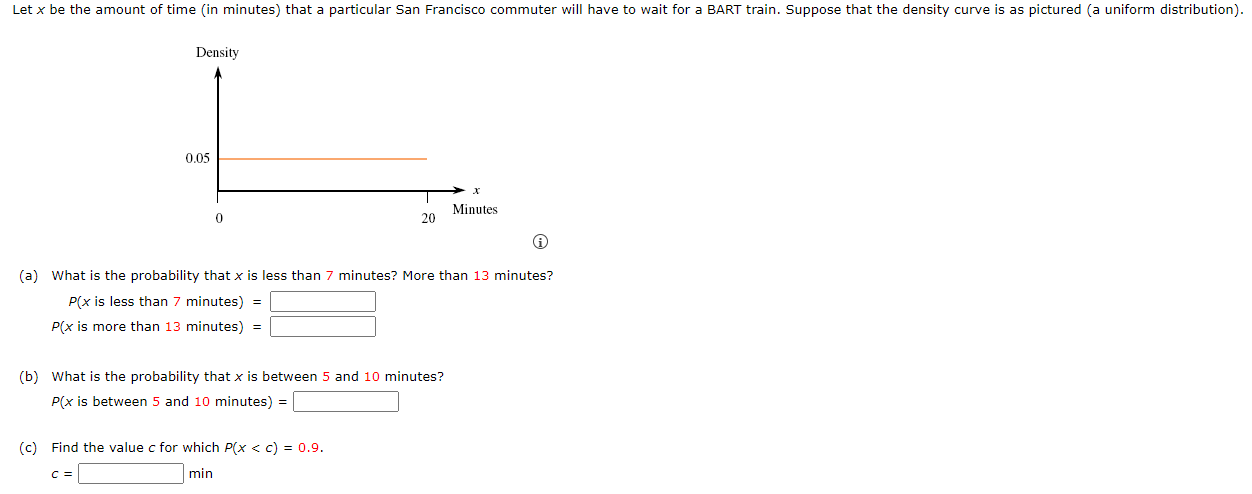 Solved (i)(a) ﻿What is the probability that x ﻿is less than | Chegg.com