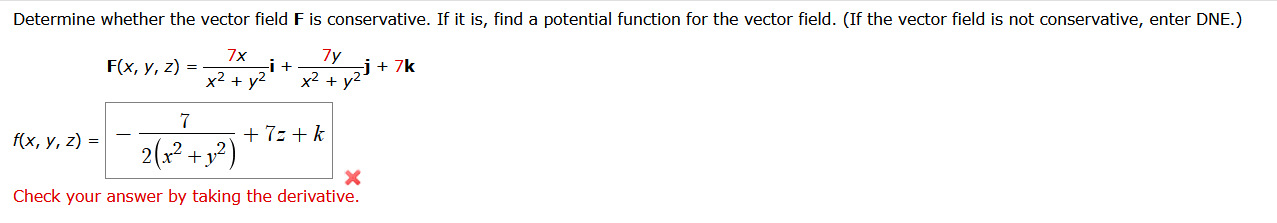 Solved Determine whether the vector field F ﻿is | Chegg.com