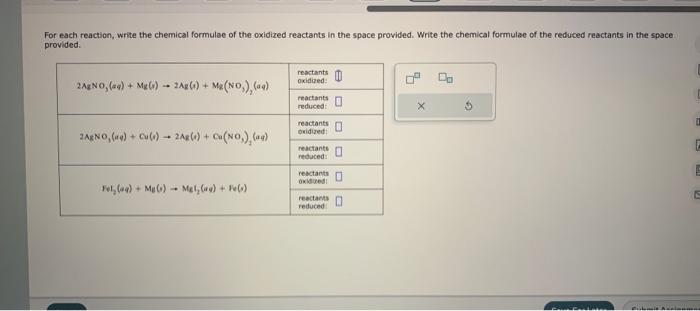 Solved Decide Whether Each Chemical Reaction In The Table