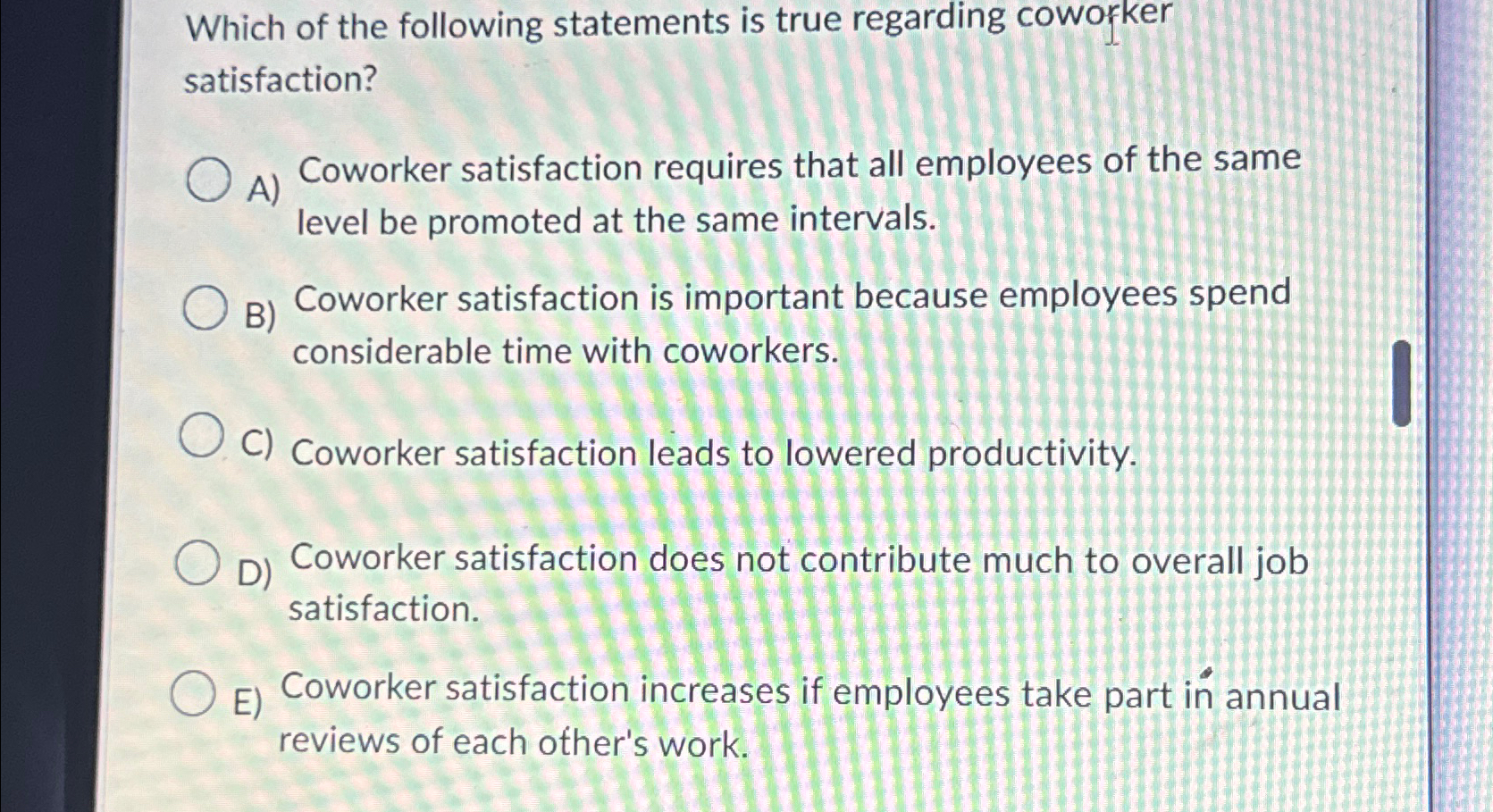 Solved Which of the following statements is true regarding | Chegg.com