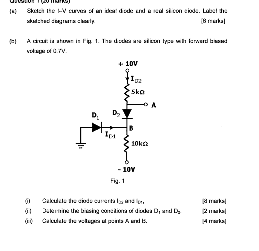 Solved (i) Calculate the diode currents ID2 and ID1,(ii) | Chegg.com Solved (i) Calculate the diode currents ID2 and ID1,(ii) | Chegg.com