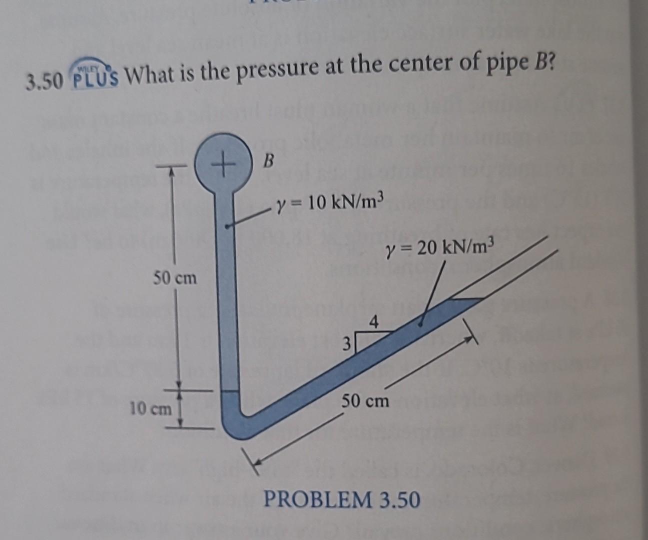 Solved 3.50 PLU' What is the pressure at the center of pipe | Chegg.com