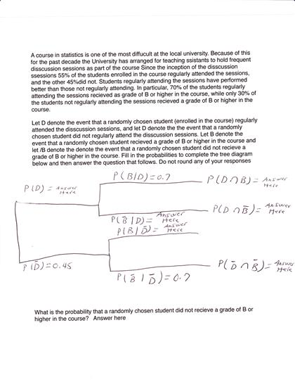 Solved A course in statistics is one of the most difficult | Chegg.com