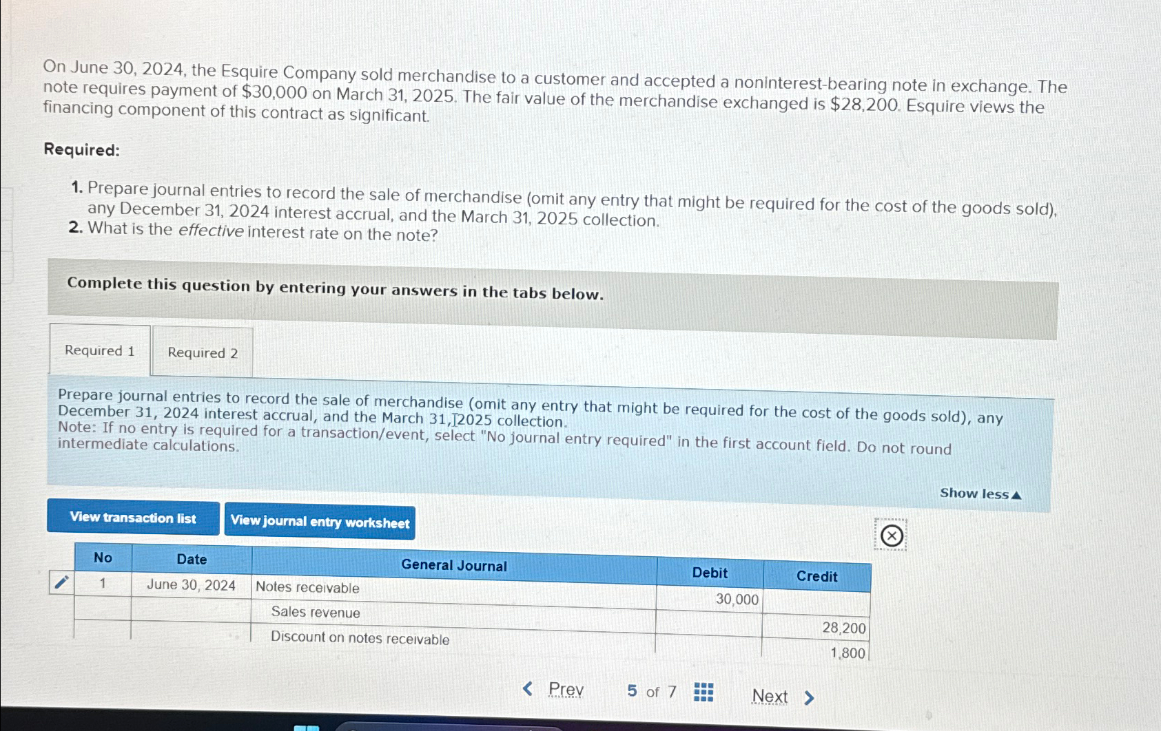 Solved On June 30, 2024, ﻿the Esquire Company sold | Chegg.com