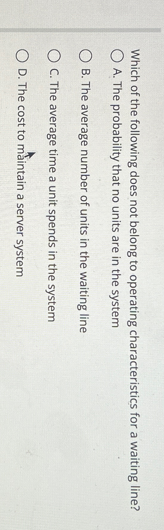 Solved Which of the following does not belong to operating | Chegg.com