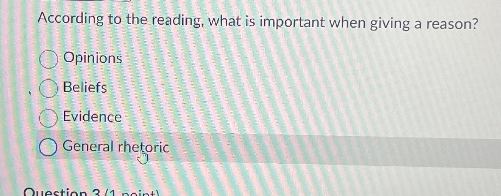Solved According to the reading, what is important when | Chegg.com