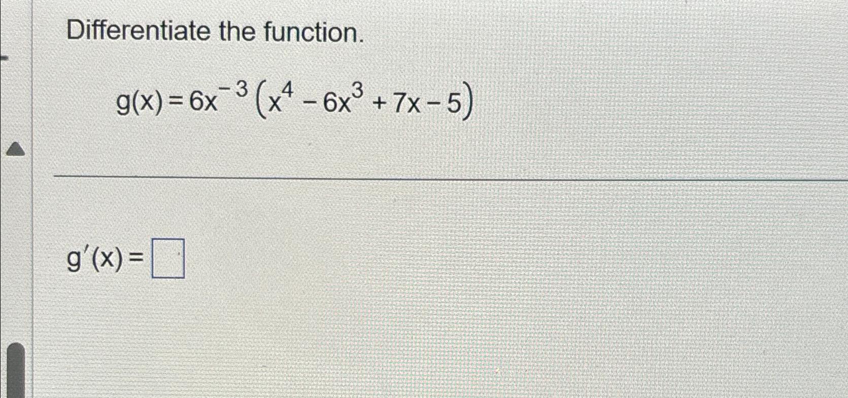 Solved Differentiate the | Chegg.com