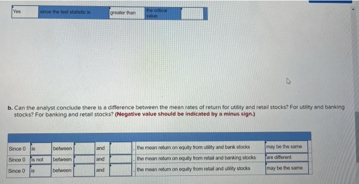 Solved A stock analyst wants to determine whether there is a | Chegg.com