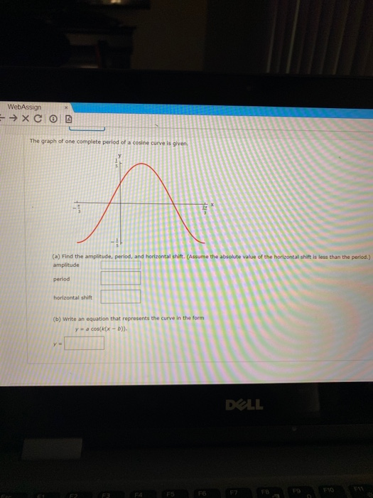 Solved Webassign Exco D The Graph Of One Complete Period 