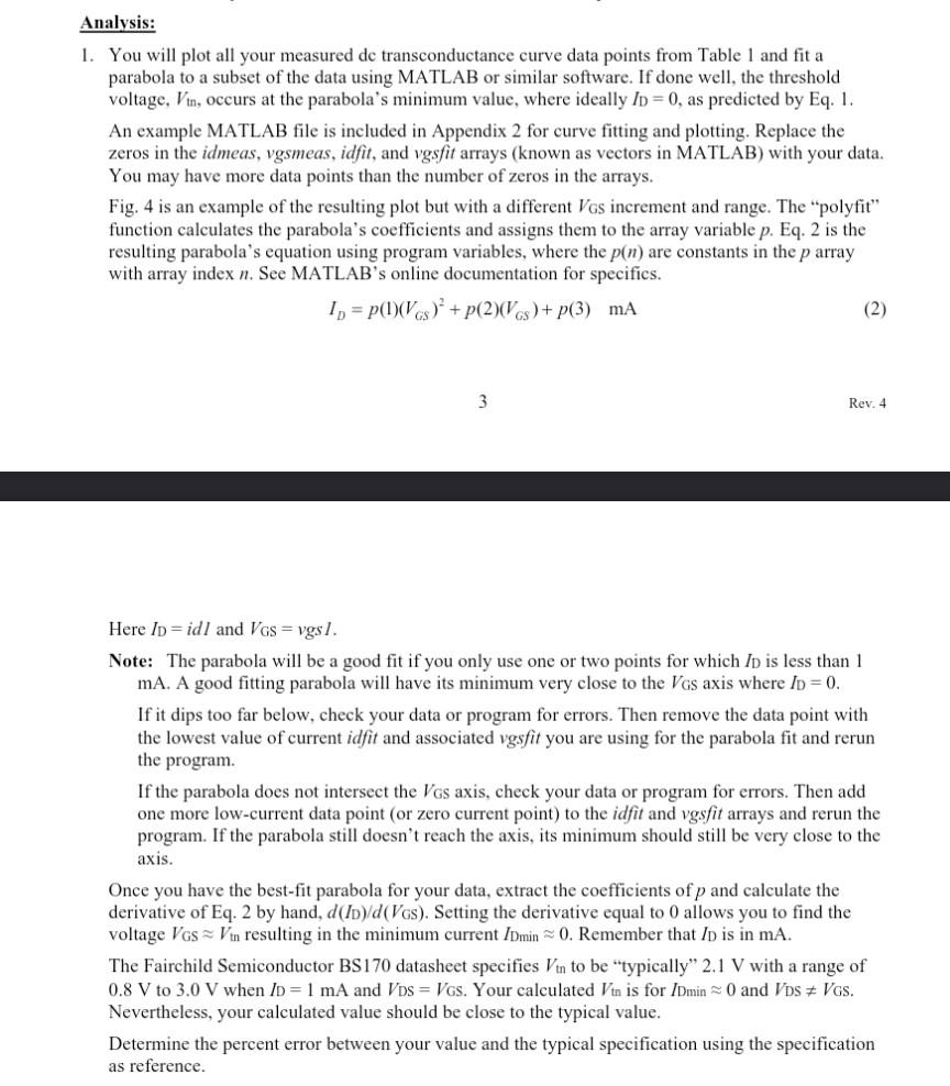 Solved Analysis: 1. You will plot all your measured de | Chegg.com