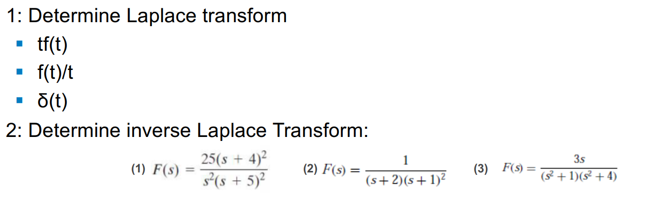 Solved It is ﻿about Circuit Theory.1: Determine Laplace | Chegg.com