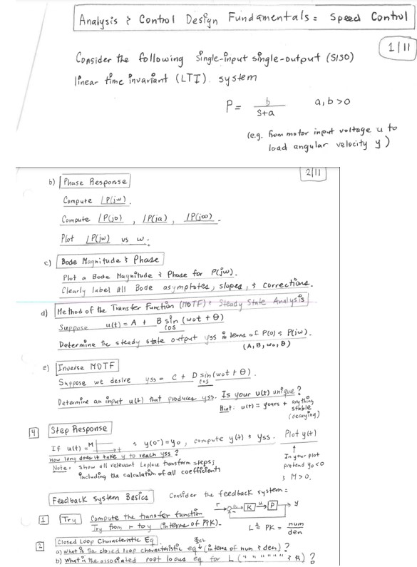 Please show all work, thank you!Analysis & Control | Chegg.com