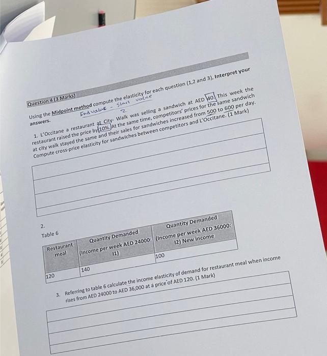 Solved Using the Midpoint method compute the elasticity for | Chegg.com