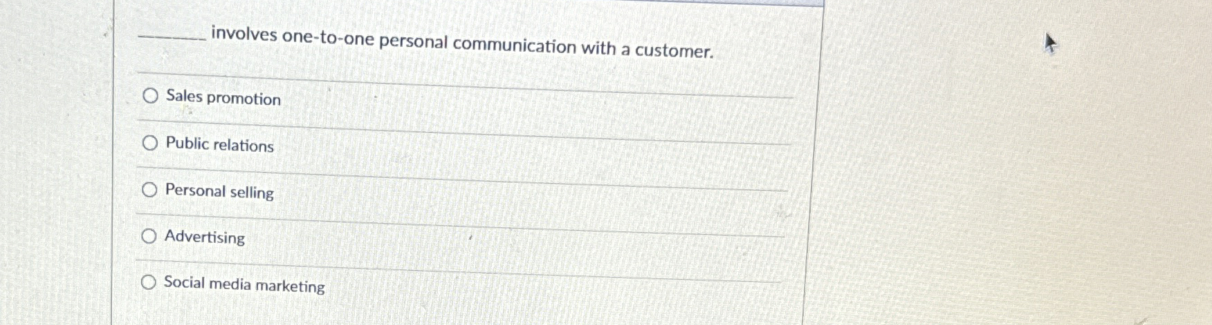 Solved involves one-to-one personal communication with a | Chegg.com