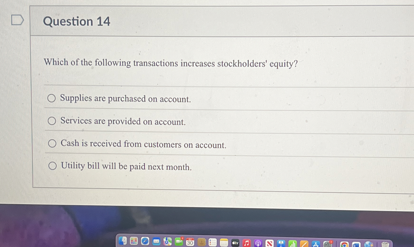 Solved Question 14Which of the following transactions | Chegg.com