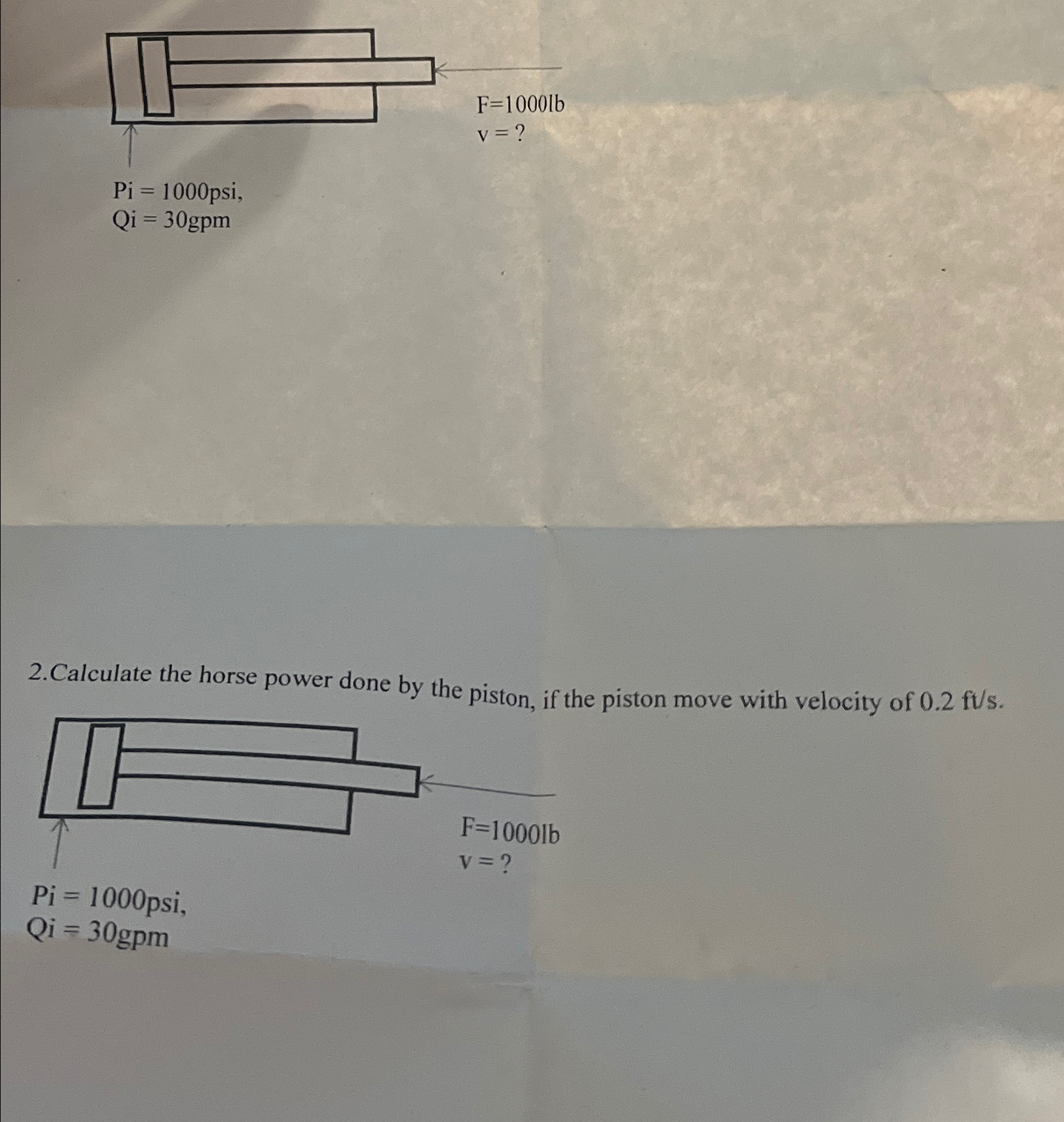 Solved Qi=30gpm2.Calculate the horse power done by the | Chegg.com