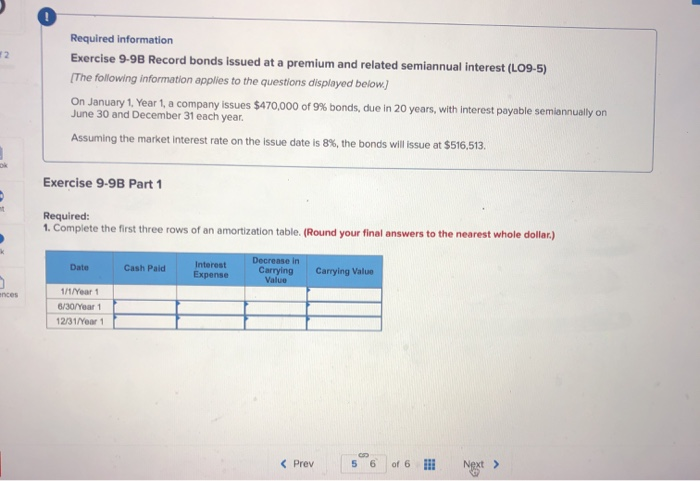 Solved 12 Required information Exercise 9-9B Record bonds | Chegg.com
